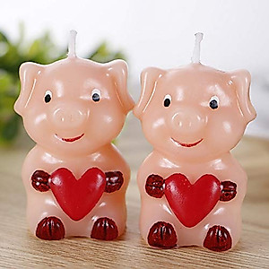 Joewyle Cake Topper Birthday Candles Decorations Little Pig
