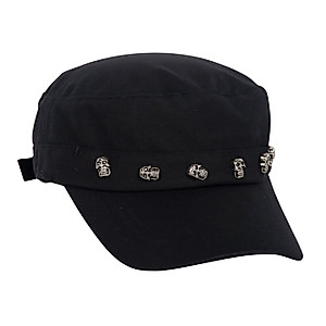 Gravity Threads Skull Pins Black Cadet Cap