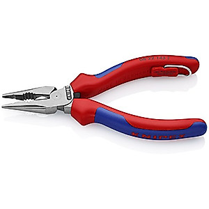 KNIPEX Tools - Needle-Nose Combination Pliers, Multi-Component, Tethered Attachment (0822145TBKA)