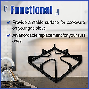 WB31K10034 Burner Grate Compatible with GE Gas Stove Range, 8.5 X 8.5 inches Grate Replacement Parts for General Electric Gas Stove Top Surface Grate Cast Iron Rack Set 4 Packs