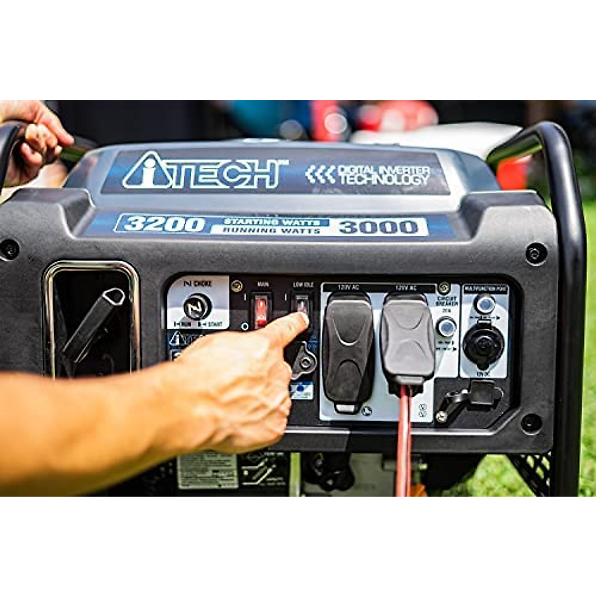 A-ITECH 3200 Watt Portable Inverter Generator Gas Powered, Open Frame Inverter Generator RV Ready for Home, Emergency, Camping, EPA & CARB Compliant, AT21-132001