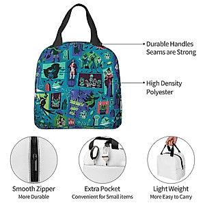 Haunted Mansion Lunch Bag For Women Men Reusable Insulated Cooler Lunch Box For Kids Adult - Leakproof Thermal Lunch Tote Bag For Work School Picnic Beach Office
