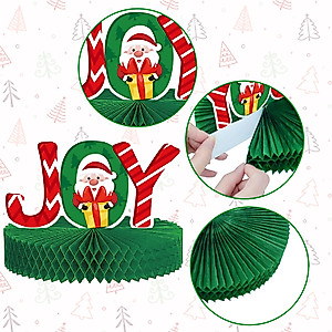 Christmas Decorations 12PCS Christmas Honeycomb Centerpieces Santa Winter Xmas Holiday Party Favors 3D Table Decor