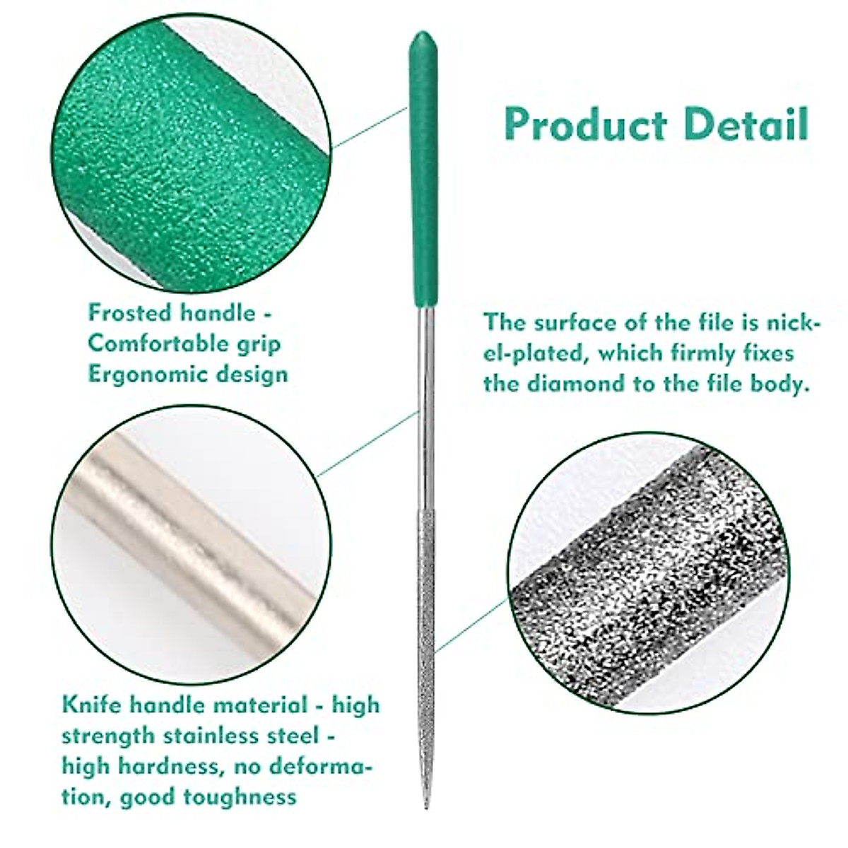 Millousong Hand File Set,Diamond Needle Files 6.3' /10 Shapes for Metal,Plastic,Wood,3D Printer Basic Suite for home and office with box