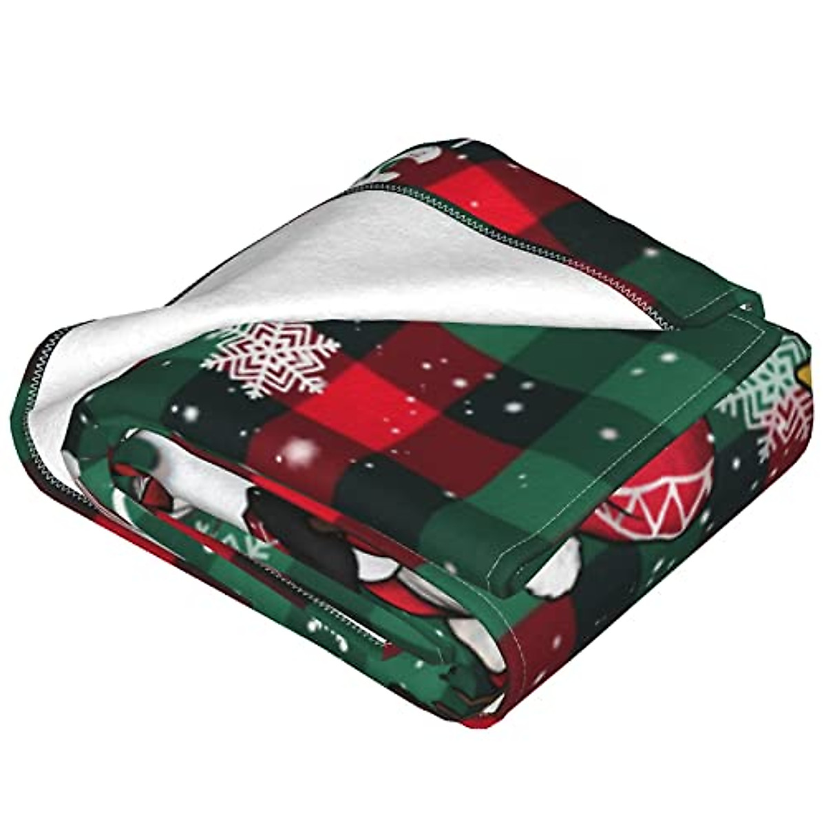 Merry Christmas Flannel Throw Blankets Merry Winter Snowflakes Bed Blanket 60"x50"