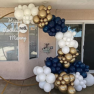 AobkDeco Gold Balloons 84PCS Gold Balloons Garland Arch Kit 5/10/12/18 Inch Different Sizes Metallic Gold Latex Balloons for Golden Theme Party Graduation Birthday Wedding Anniversary Decorations