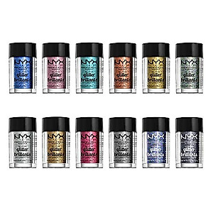 NYX PROFESSIONAL MAKEUP Face & Body Glitter, Gold (Pack of 2)