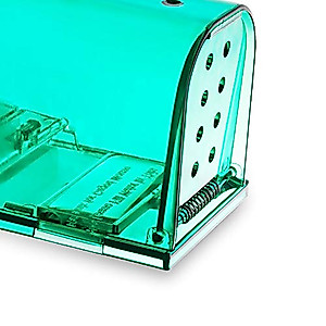 6 Pack Humane Mouse Traps Catch and Release Pet and Child Safe No Poison Green Color