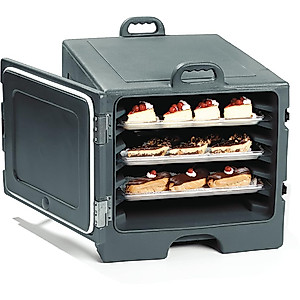 CFS TC1826N03 Cateraide Polyethylene Sheet Pan and Tray Carrier, 28-3/4" Length x 21" Width x 22.12" Height, Black