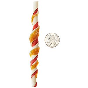 Amazon Brand - Wonder Bound Chicken Flavor Dog Rawhide Twist Sticks, 70 Count, 1.08 Pound (Pack of 1)