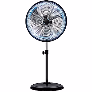 Bestronair 20 Inch Pedestal Standing Oscillating Fan,Adjustable Height Heavy Duty Industrial Metal Floor Fan with 3 Speed,Use for Workshop, Garage, Commercial, Rooms.