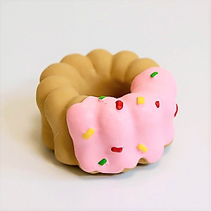 GOSUNY TOYS Latex Dog Toys (2-Pack), Cute Donut Dog Toy, Soft Latex Rubber Dog Toys, Squeaky Dog Toys for Small Dogs