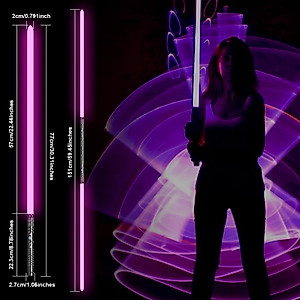 Lorsaberus [Upgrade Lightsaber, 2-in-1 RGB 12 Colors USB C Charge Light Saber for Kids Adult, Metal Hilt Dueling Light sabers Toy for Boys Girls, Children's Day Gifts, 2Pack