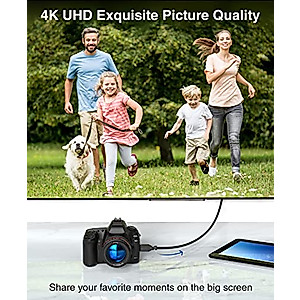 BlueRigger Micro HDMI to HDMI Cable (15 FT, 4K 60Hz, HDR, High Speed, Ethernet) - Compatible with GoPro Hero 7/6/5/4, Raspberry Pi 4, Sony A6000/A6300 Camera, Nikon B500, Lenovo Yoga 3 Pro, Yoga 710