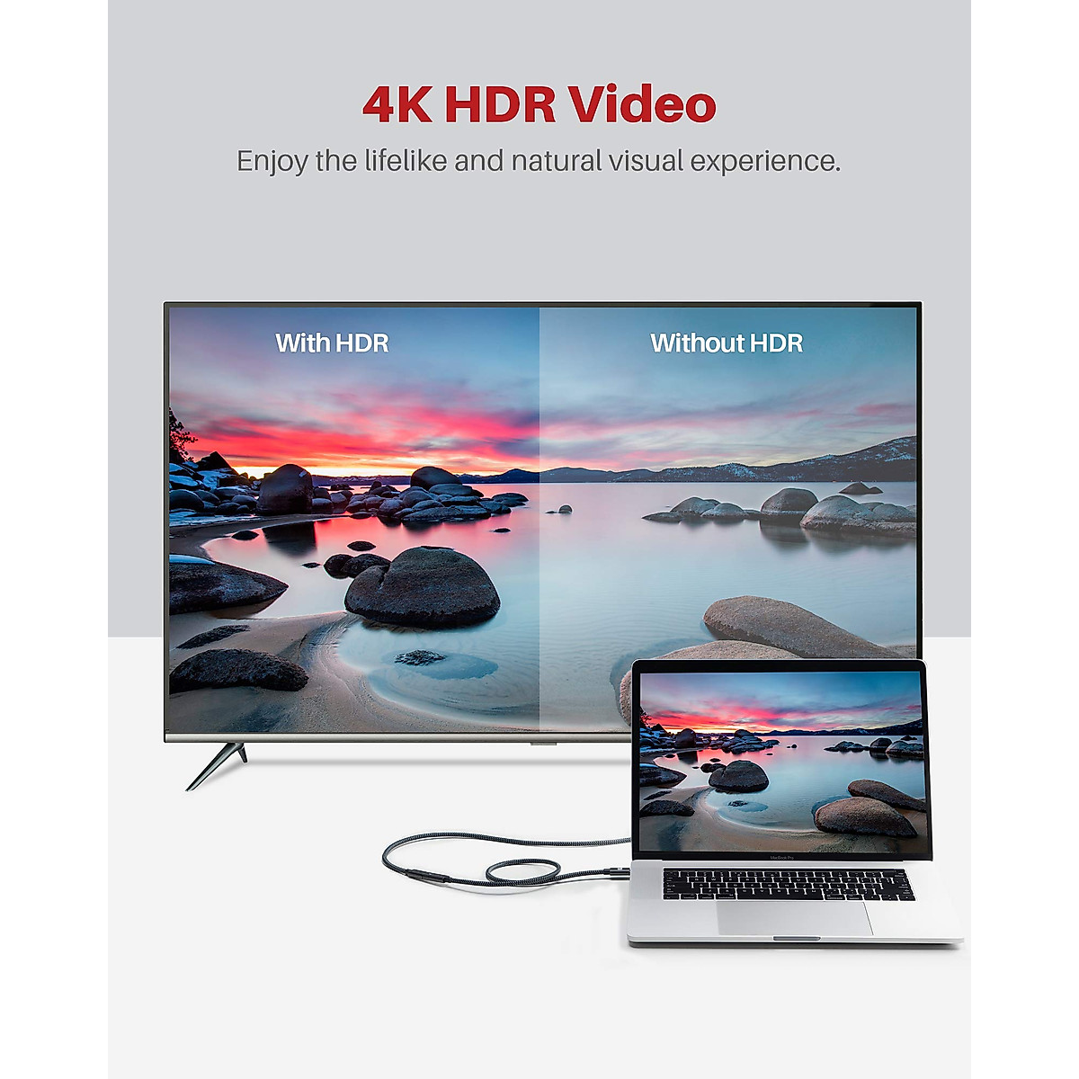 IVANKY USB C Extension Cable 6.6ft [100W, 20Gbps], USB-C 3.1 Gen 2 Male to Female 4K Video Cable, Compatible with MacBook Pro/Air, Samsung, Nintendo Switch and More