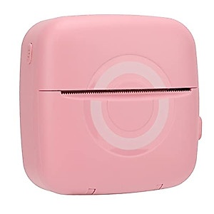 Febuliy Mini Thermal Printer Bluetooth Portable Handheld Sticker Printer 200Dpi USB Charging Small Smart Pink for Office Home