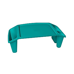 Plastic Lap Tray by Creatology - Portable Compartment Tray for Crafting, Reading, Studying -Teal, Bulk 12 Pack