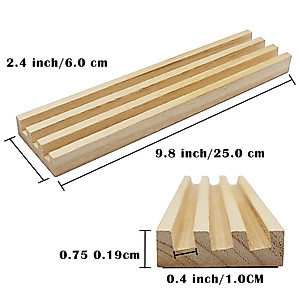 Yuanhe Wooden Domino Racks/Trays Set of 8, Domino Tiles Holders
