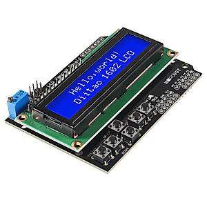Diitao 3PCS 1602 LCD Keypad Shield 16x2 LCD Expansion Shield Board Blue Backlight 4.5-5.5V for Robot (1602 LCD)