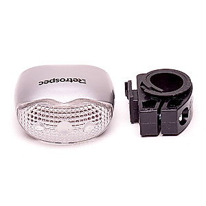 Retrospec Bicycles Amsterdam-3 Ultra Bright 3 LED Urban Commuter Bike Headlight, Silver