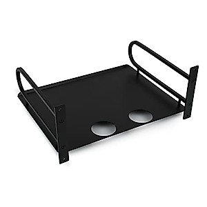 DS. DISTINCTIVE STYLE Projector Shelf Wall Mount Router Shelf Compact Aluminum Small DVD Player Shelf (Black)