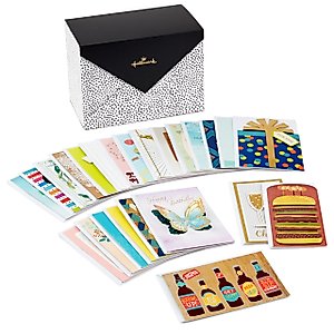 Hallmark Pack of 24 Handmade Assorted Boxed Greeting Cards, Painted Dots—Birthday Cards, Baby Shower Cards, Wedding Cards, Sympathy Cards, Thinking of You Cards, Thank You Cards