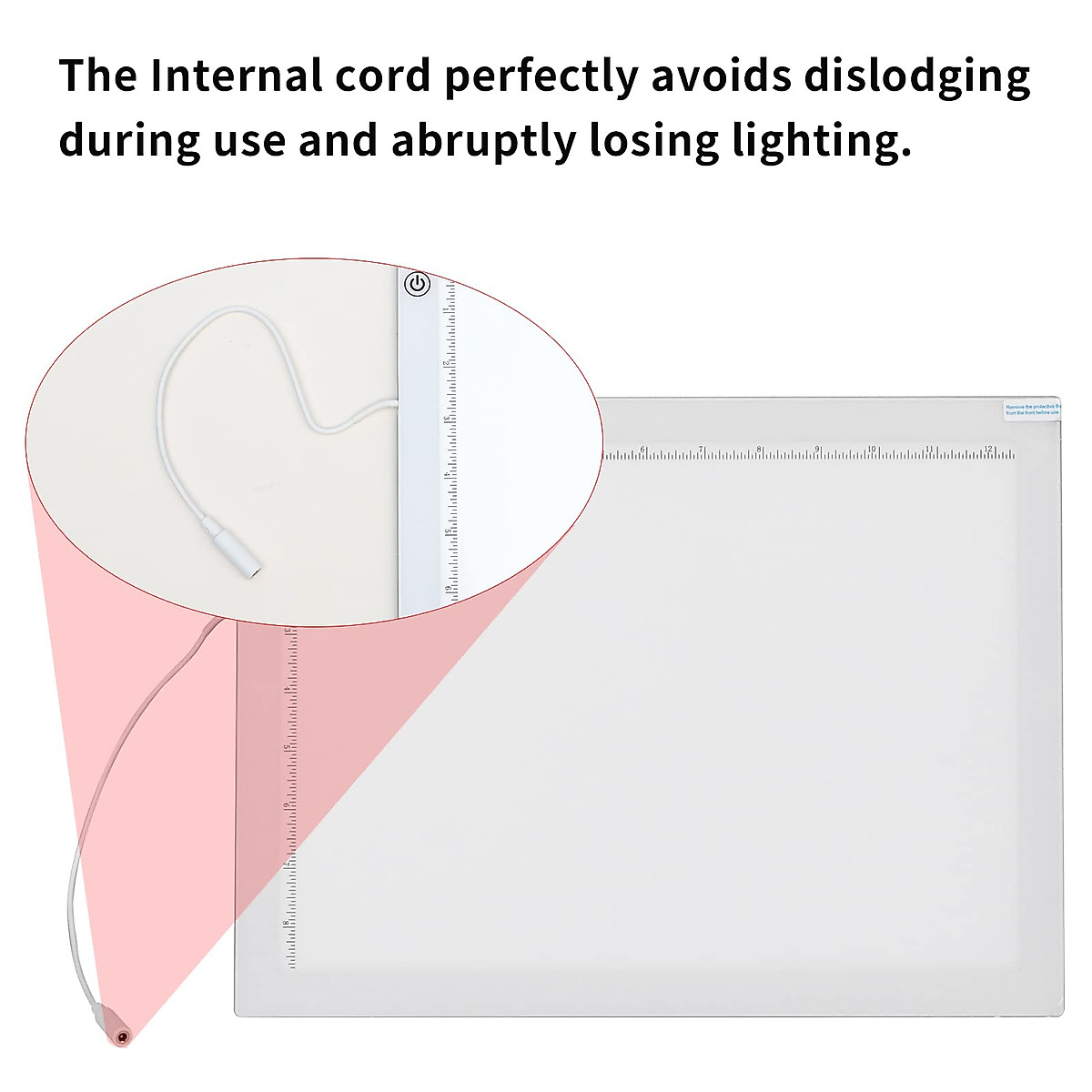 YINGWOND B4 Artist Tracing Light Box Board with Internal Cord, 14.2 * 10.6 in, 3 Levels of Brightness, Ultra-Thin 8000LUX Light Pad for Diamond Painting Weeding Vinyl