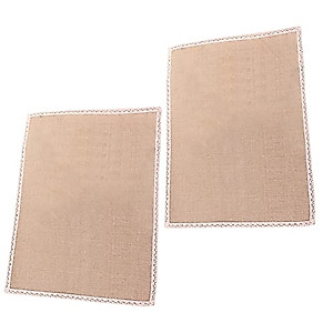 Hoement Vintage Decor 2pcs of for Restaurant Supplies Absorbent Cup Delicate Drink Bowl Wedding Burlap Cutlery Drinks Jute Home Placemats Rustic Placemat Gifts Hotel Coaster Mats Cushion Table Decor