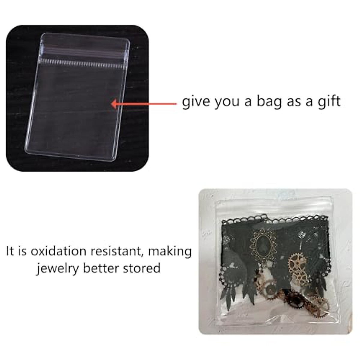 MEiySH Goth Punk Style Wedding Party Black Lace Choker Beads Tassels Chain Pendant Necklace for Women (Style 009)