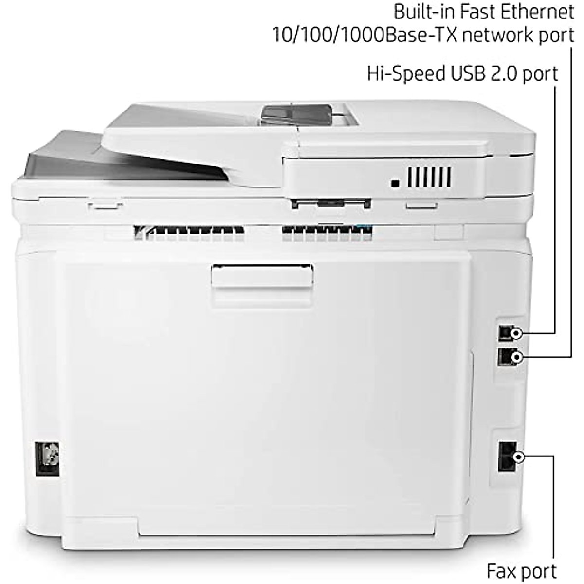 HP Color Laserjet Pro MFP M283cdw All-in-One Wireless Laser Printer - 50-Sheet ADF, Auto Duplex Printing - Remote Mobile Print Scan Copy Fax, 22ppm, 8.5x14, 600dpi, Ethernet, Cbmoun Printer_Cable