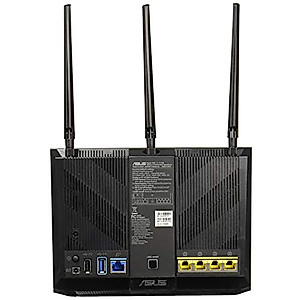 ASUS RT-AC68U AiMesh (2 pack) AC1900 Whole Home Dual-band AiMesh Mesh Wifi System, AiProtection Lifetime Security by Trend Micro, Adaptive QoS, Parental Control