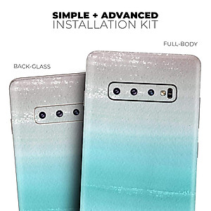 DesignSkinz Lined Mint 9672 Absorbed Watercolor Texture Protective Vinyl Decal Wrap Skin Cover Compatible with The Samsung Galaxy S20 (Screen Trim & Back Glass Skin)