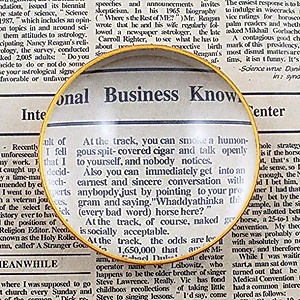 5X 3X Dome Magnifying Glass Paperweight Loupe Page Magnified Glasses Hand Free Magnify Glasses Best Desk Magnifier for Reading Close Work Map Jewelry Book Hobby Kids Smooth Glide Small Toy