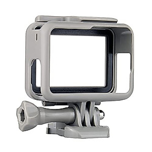 YALLSAME Frame Mount Case Housing for GoPro HERO7 White Black Dusk White Silver/ HERO6/ HERO5/ Hero(2018) Action Camera Function Hole Reserve Completely (Gray)