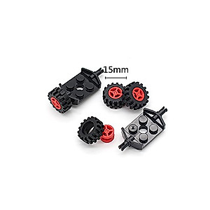 Wheels and Axles,Traffic Light ,Tires Bulk Lot - Building Bricks Block Education Wheels Set Toy Compatile with Major Brands, 52 pcs, over 6 years old