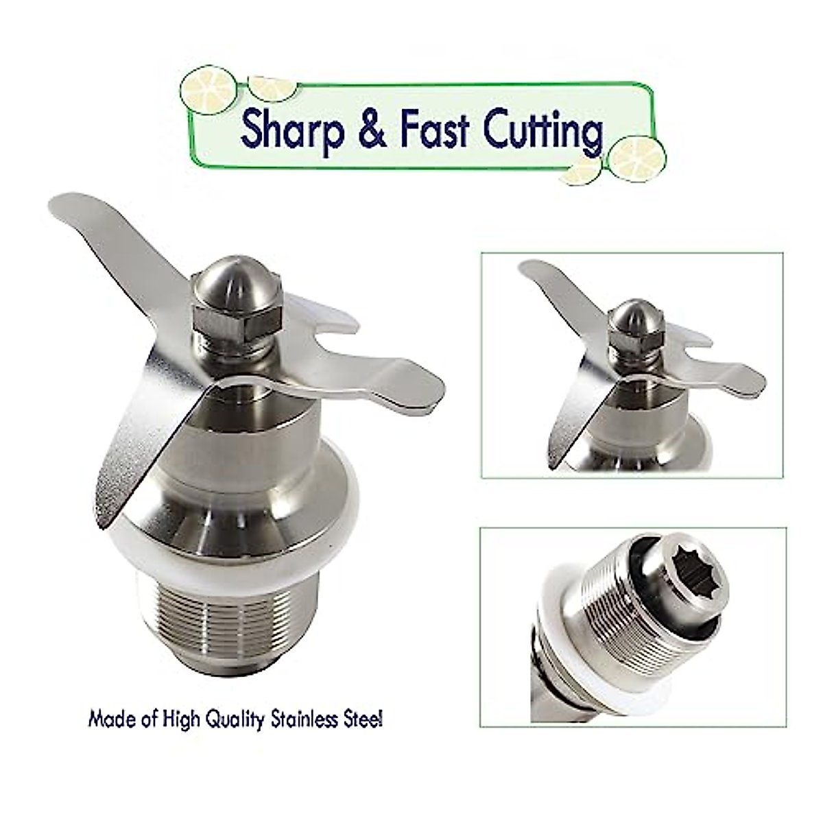 Cutting Blade Blender 502977 Assembly Compatible with Waring CB6 CB10 CB15 2610C CAC72 LBC10 LBC10C LBC15 Commercial Assembled Gallon Blenders Replace 502975