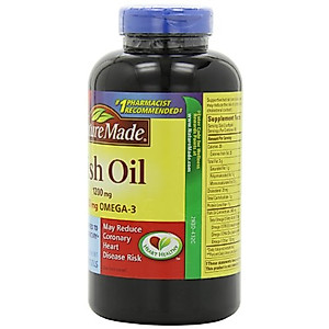 Nature Made 1200mg of Fish Oil, 2400 per Serving, 360mg of Omega-3, 300 Softgels, 300 Count (Pack of 1)