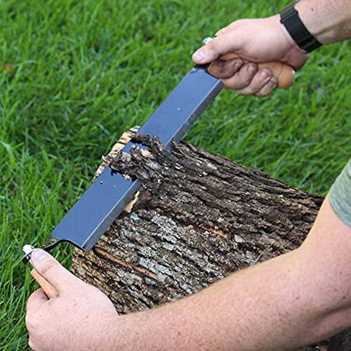 Felled Draw Shave Knife – 10in Straight Draw Knife Straight Draw Shave Tool Woodworking Debarking Hand Tool