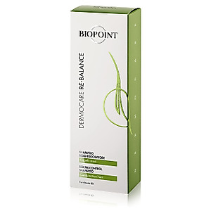 BIOPOINT Rebalancing Shampoo for Oily Scalp and Dry Ends - Dermocare Shampoo for Oily Hair - Sebum Regulating Shampoo for Greasy Hair - Oily Scalp Shampoo - Dermocare Re-balance Oily Scalp Treatment