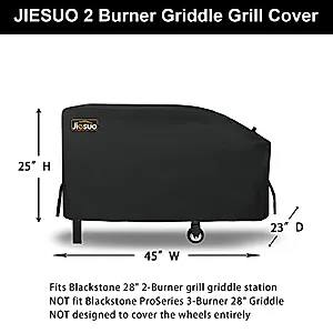 Jiesuo 28 Inch Blackstone Griddle Cover, Flat Top Grill Cover 28 inch, Heavy Duty Waterproof Blackstone 28 Inch Griddle Cover