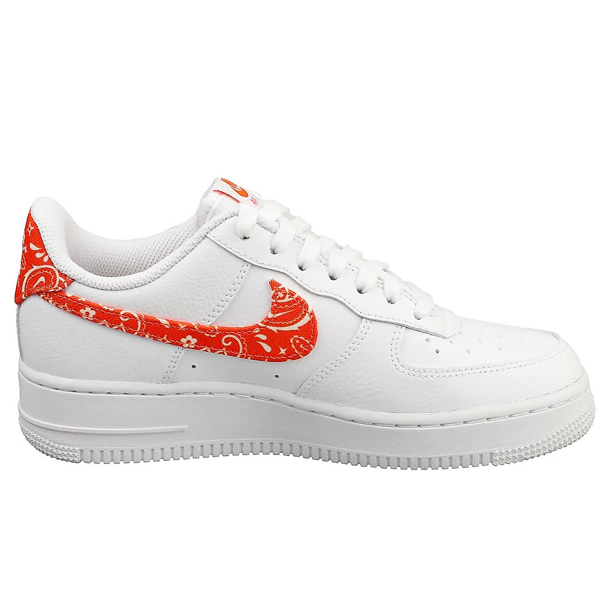 Nike Women's Air Force 1 Low Shoe, White/Rush Orange-white, 6
