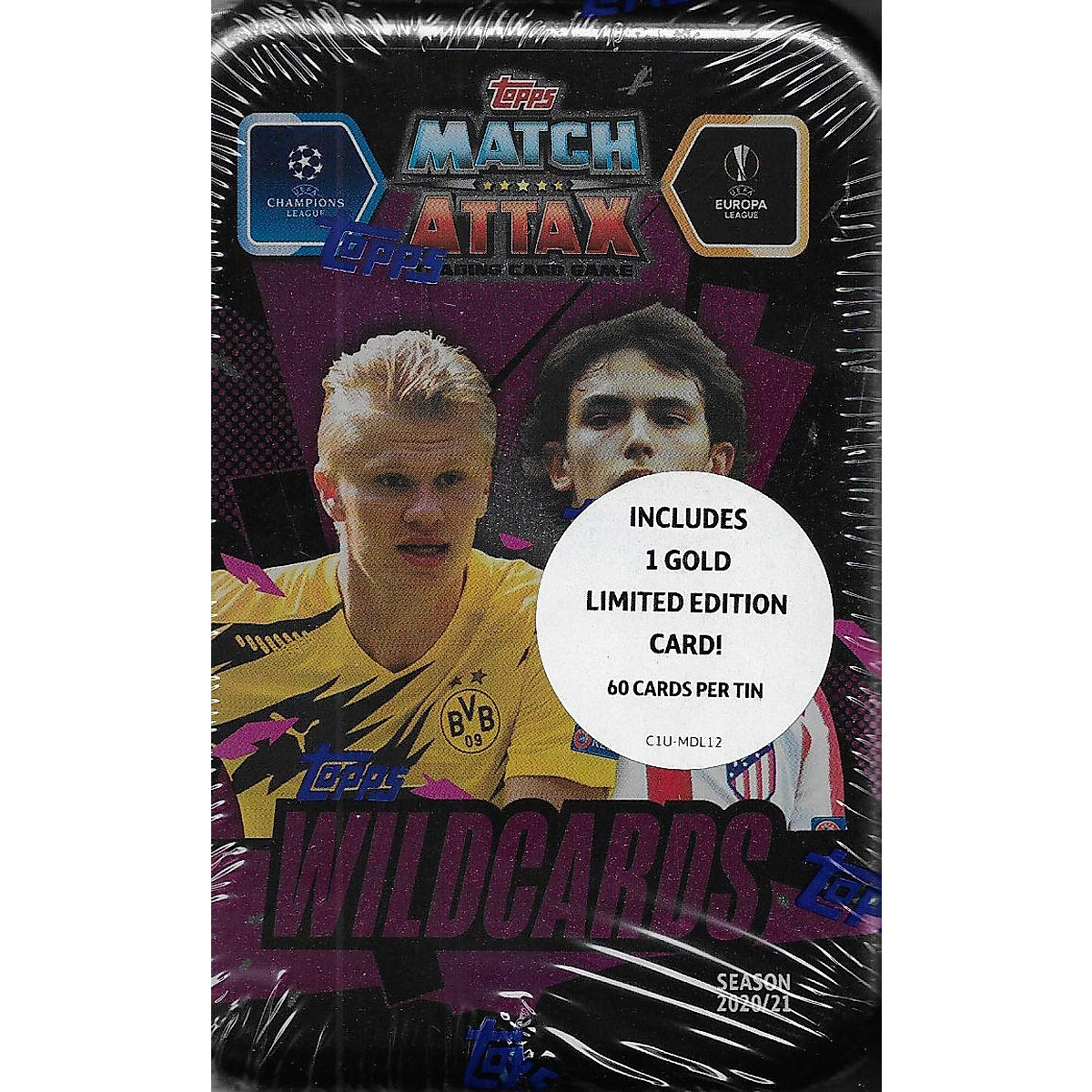 Match Attax 2020 2021 Topps UEFA Champions League Soccer Trading Card Game Sealed MEGA Collector's Tins with Bonus Gold Cards and Exclusive Inserts (4 Tin Lot Including one of Each Different Type)