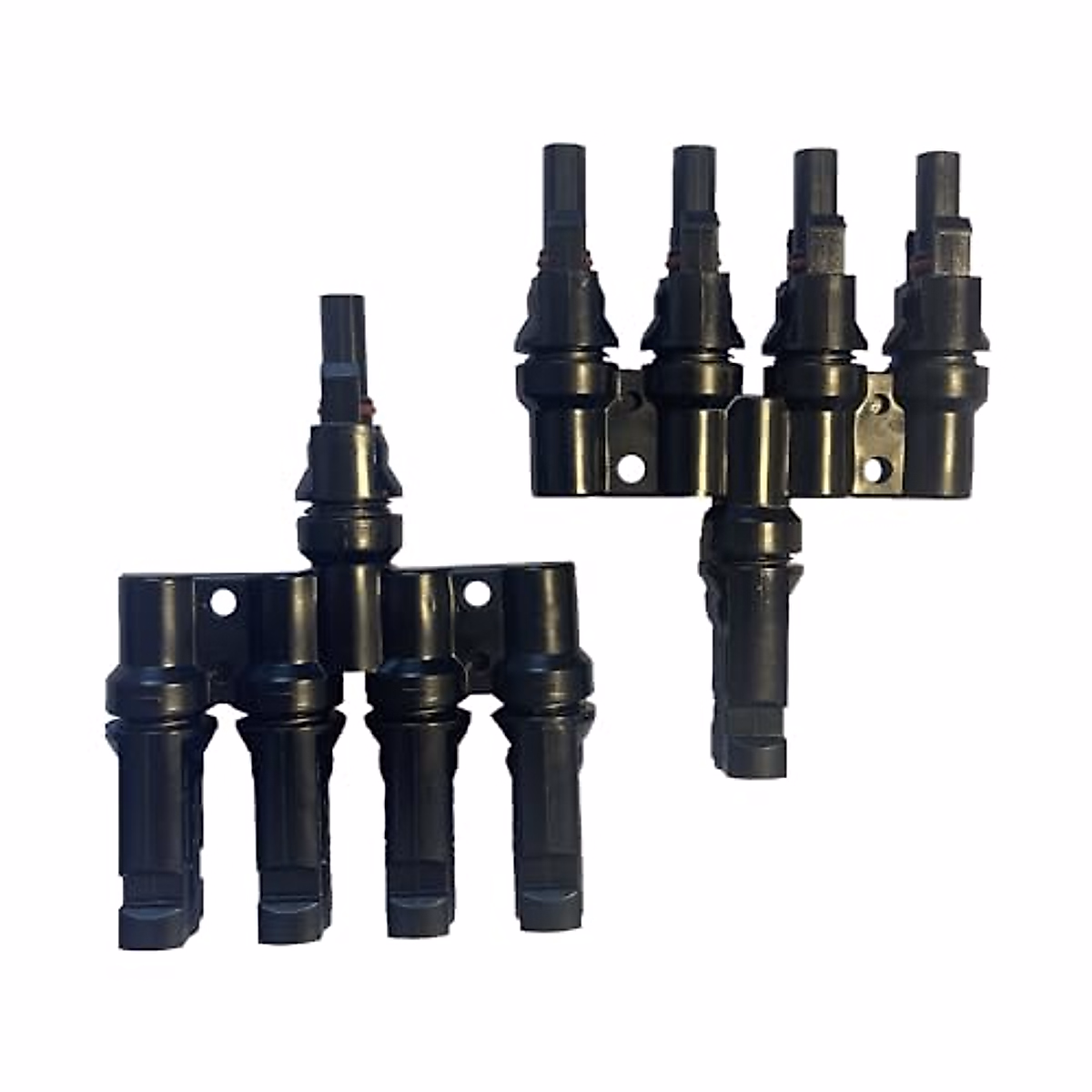 KRXNY Solar Panel PV 1 To 4 T Branch Connectors PV Cable Coupler Combiner Connector Splitter Adapter M/FFFF And F/MMMM 1 Pair