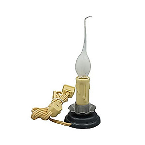 Creative Hobbies® Rustic Country Candle Lamp, 5 in, On/Off Switch, Metal Trim, Plug-in