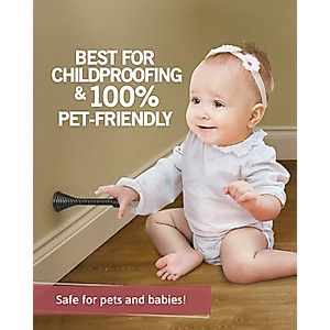 Jack N’ Drill Door Stopper (15 Pack) - 3⅛” Light Duty Spring Door Stop with Flexible Spring and Non-Marking Tip, Door Stops with Finishes to Match Every Home and Office