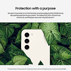 SAMSUNG Galaxy S23+ Plus Silicone Phone Case, Protective Cover w/ Color Variety, Smooth Grip, Soft and Sleek Design, US Version, EF-PS916TGEGUS, Green