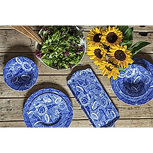 Pimpernel Blue Room Sunflower Collection Sandwich Tray | Serving Platter | Crudité and Appetizer Tray | Made of Melamine | Measures 15.1" x 6.5" | Dishwasher Safe