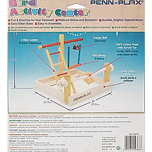 Penn-Plax Bird Life Wooden Playpen – Perfect for Parakeets, Lovebirds, and Parrotlets – Small