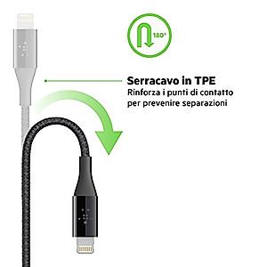 Belkin MIXIT DuraTek Lightning to USB Cable - MFi-Certified iPhone Charging Cable for iPhone 11, 11 Pro, 11 Pro Max, XS, XS Max, XR, X, 8/8 Plus and more (4ft/1.2m), Rose Gold