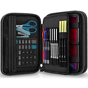 Zannaki Big Capacity Storage Pouch Marker Pen Pencil Case Simple Stationery Bag Box Art Tool & Sketch Storage Boxes for Bullet Journal Middle High School Office College Student Girl Women Adult Teen